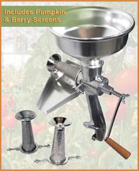 Deluxe Original All-Metal Squeezo Manual Tomato Strainer