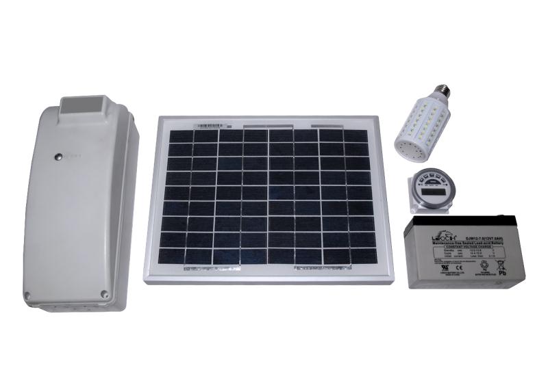 12VDC Solar-Powered Gate LED Lamp Kit - Stand alone