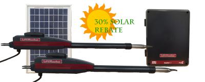 LiftMaster / Chamberlain LA-412-D Dual Swing Solar Gate Opener - w/10 ...