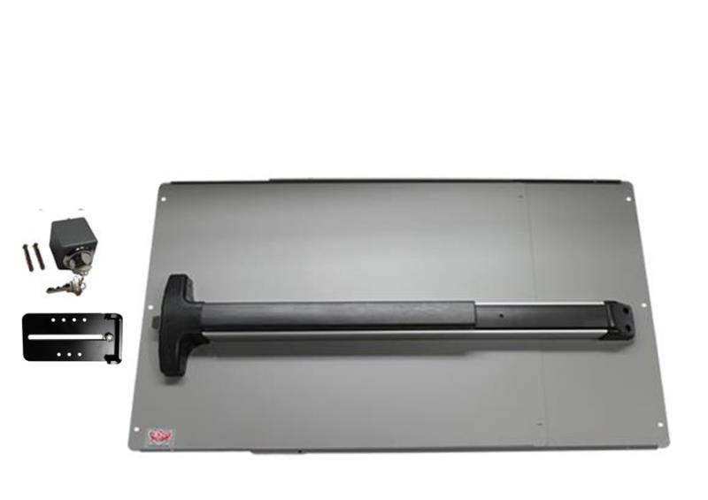 PS52 LockeyUSA Panic Bar Shield Safety Kit - Standard 36" Bar / Silver ...