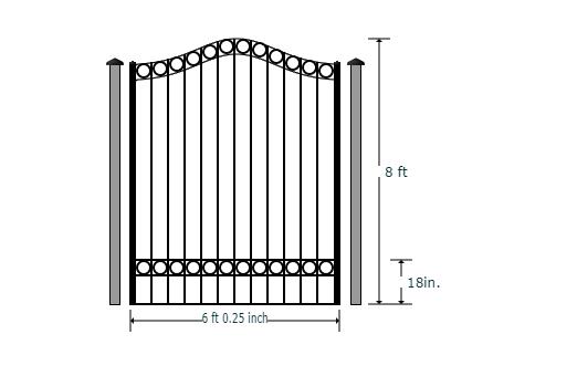 Legacy Estate 8 ft. Tall Custom Aluminum Single Swing Driveway Gate ...