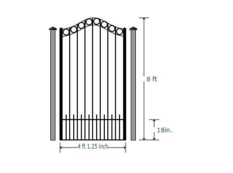 Newberry Acres 8 ft. Tall Custom Aluminum Single Swing Driveway Gate ...