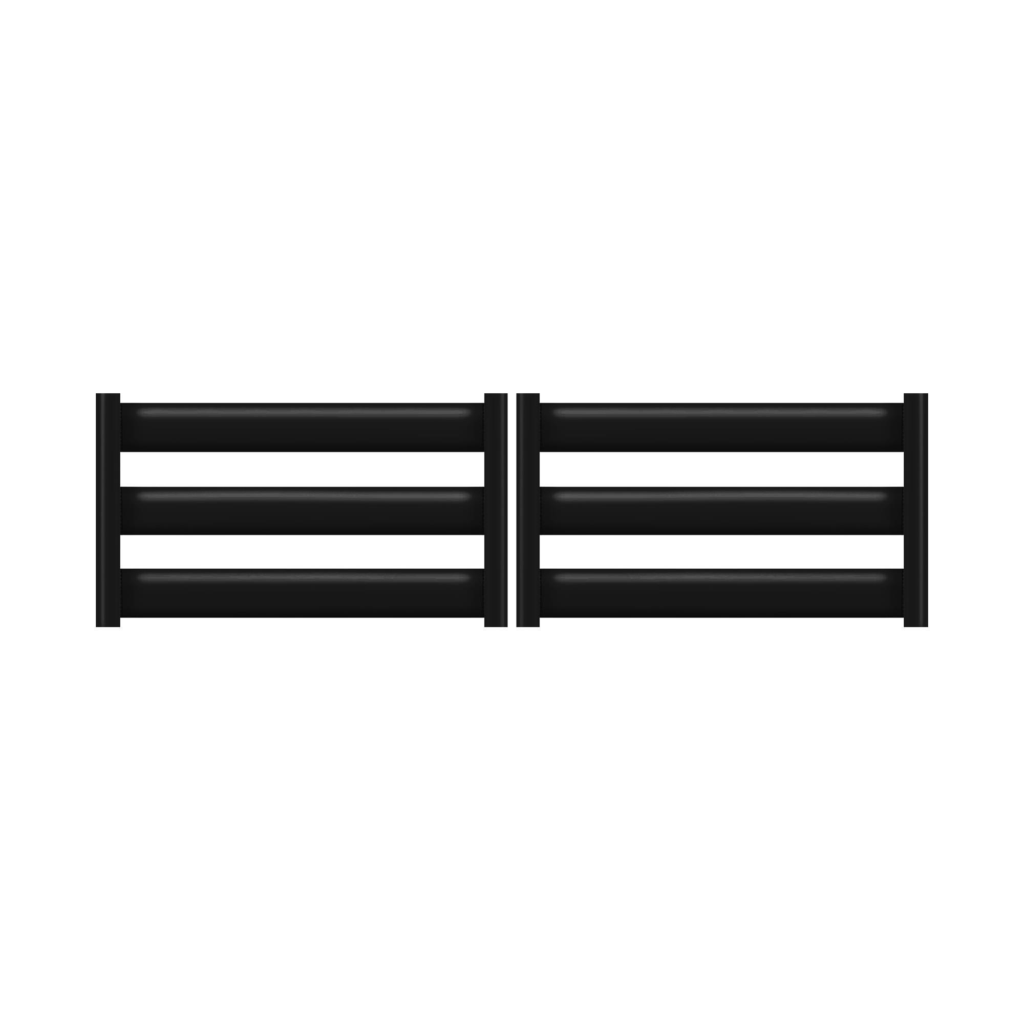 Ready to Ship 16 ft. Long Dual Swing Aluminum 3 Rail Semi-Privacy Gate ...